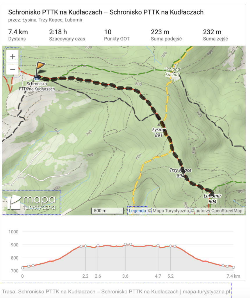 Lubomir - opis szlaku ze schroniska PTTK w Kudłaczach - Perseidy 2023 ...